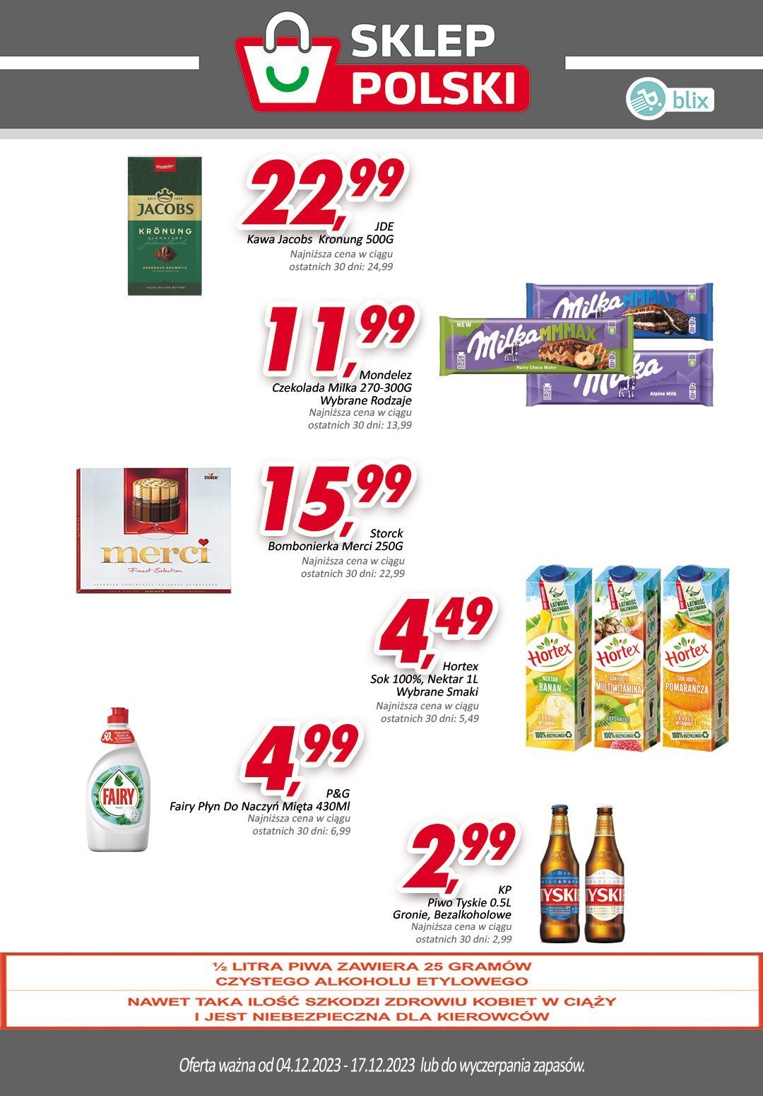 Soki i napoje niegazowane Sklep Polski - promocje i gazetki grudzień ...