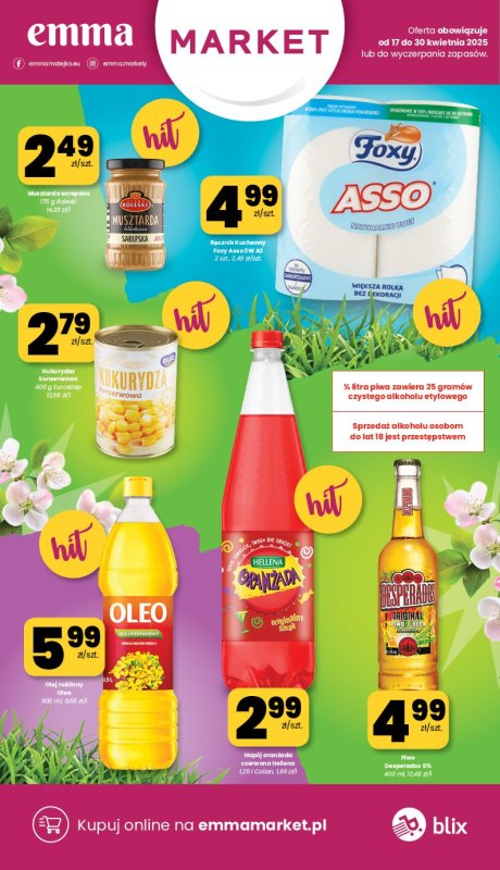 emma MARKET gazetka promocyjna 24.04 ️ Promocje kwiecień | Blix.pl
