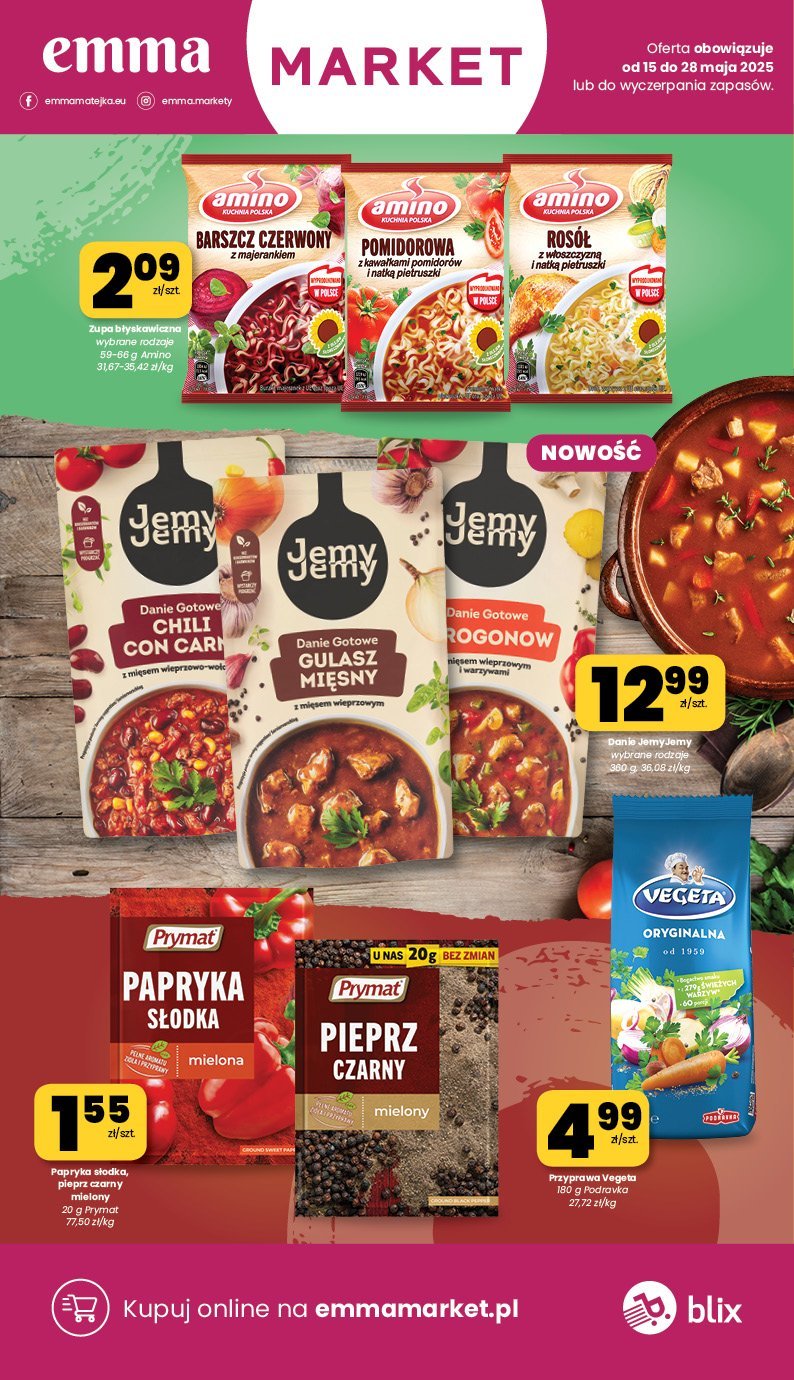 Zupa emma MARKET - promocje i gazetki maj 2025 | Blix.pl