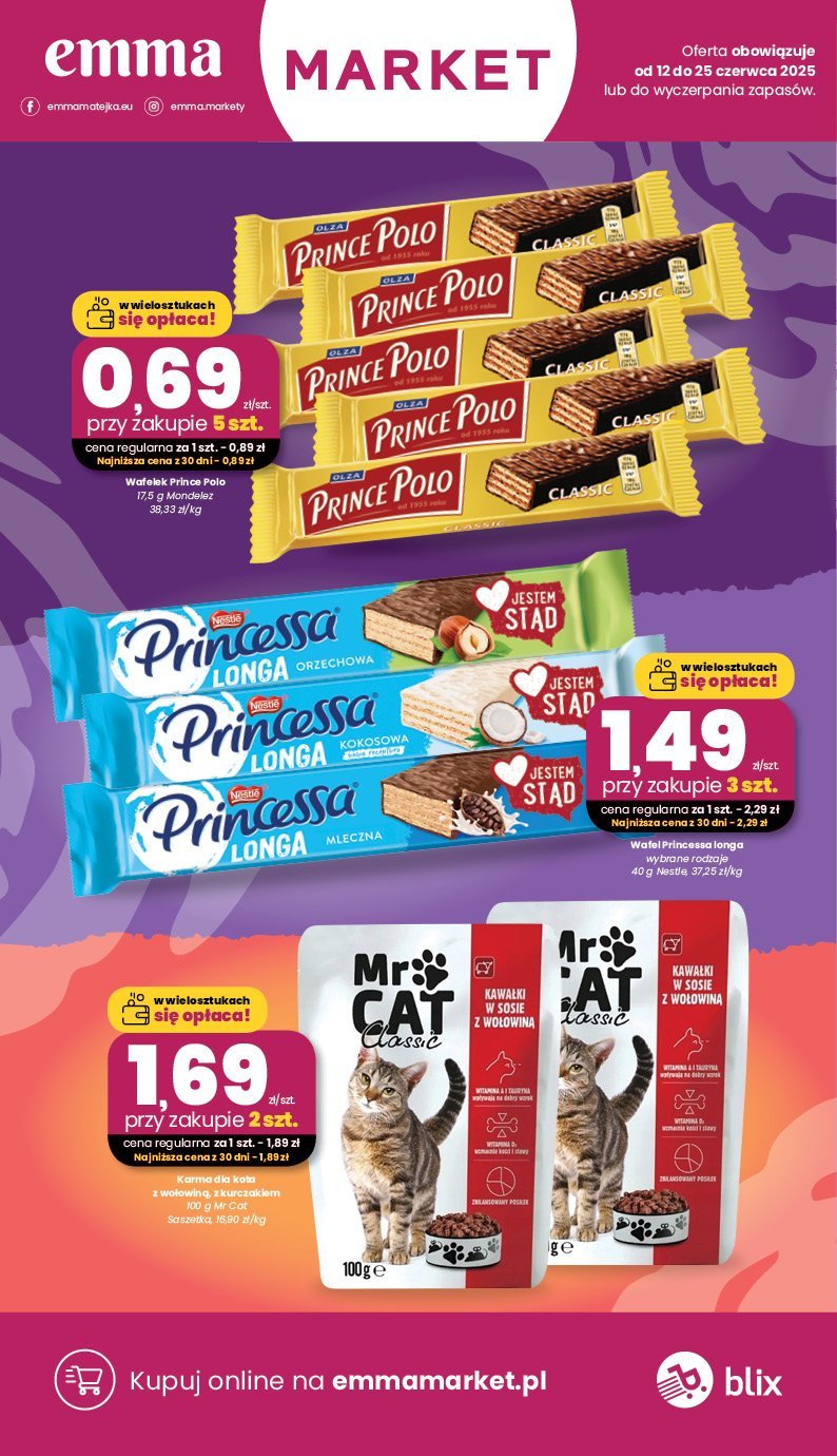 Zwierzęta emma MARKET - promocje i gazetki czerwiec 2025 | Blix.pl