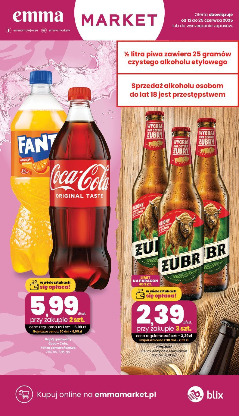 Piwo emma MARKET - promocje i gazetki czerwiec 2025 | Blix.pl