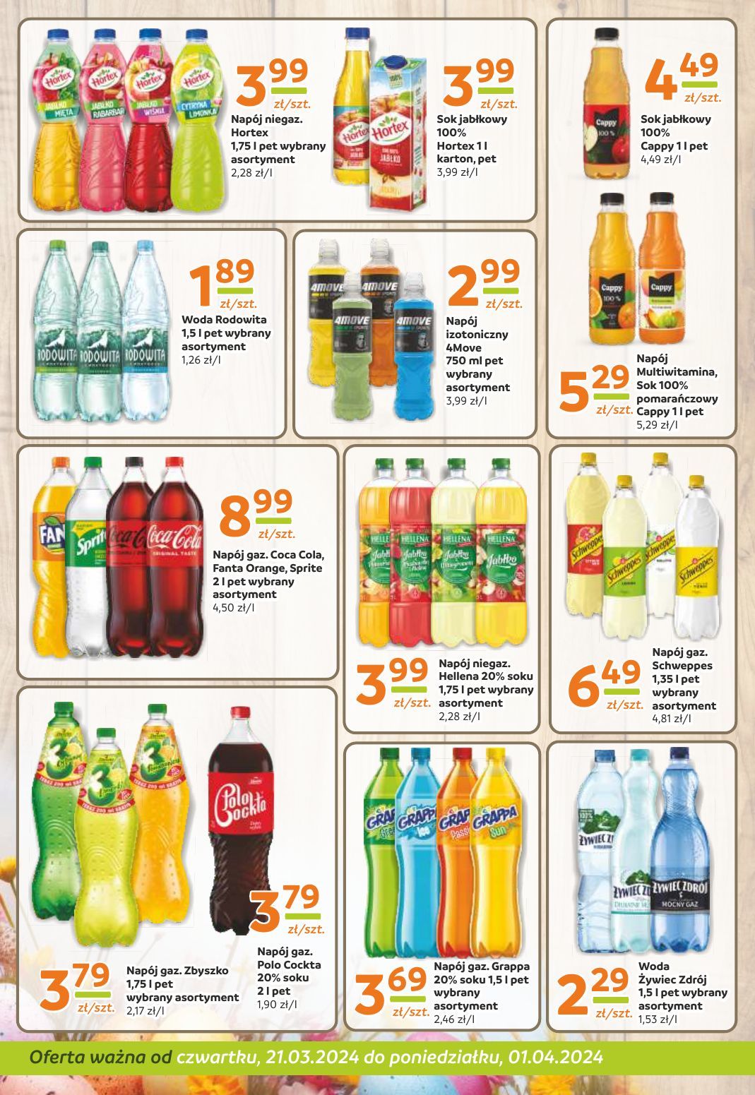 Soki i napoje niegazowane Gama - promocje i gazetki marzec 2024 | Blix.pl