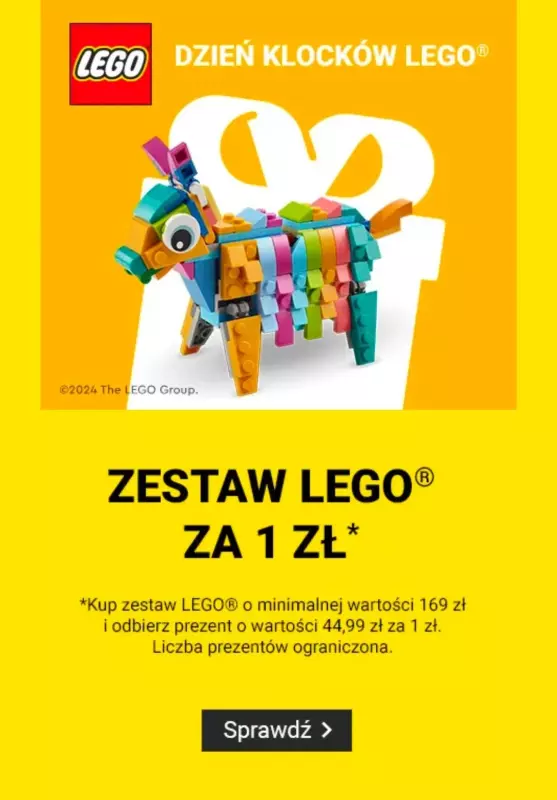 Smyk - LEGO za 1 zł przy zakupach - 22.01 - styczeń 2024 | Blix.pl