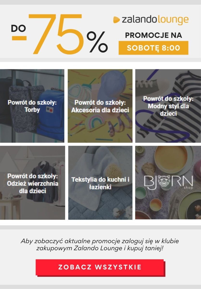 Zalando Lounge - Do -80% wybrane marki na sobotę - SPRAWDŹ WSZYSTKIE ... Zalando Lounge - Do -80% wybrane marki na sobotę - SPRAWDŹ WSZYSTKIE ...