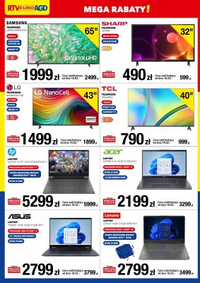 Telewizory RTV EURO AGD - promocje i gazetki luty 2025 | Blix.pl