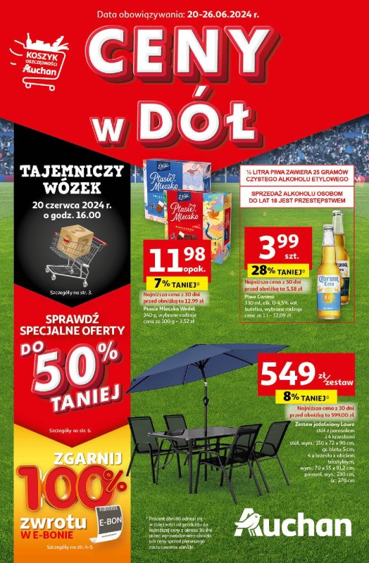 Auchan gazetka promocyjna 22.06 ️ Promocje czerwiec | Blix.pl
