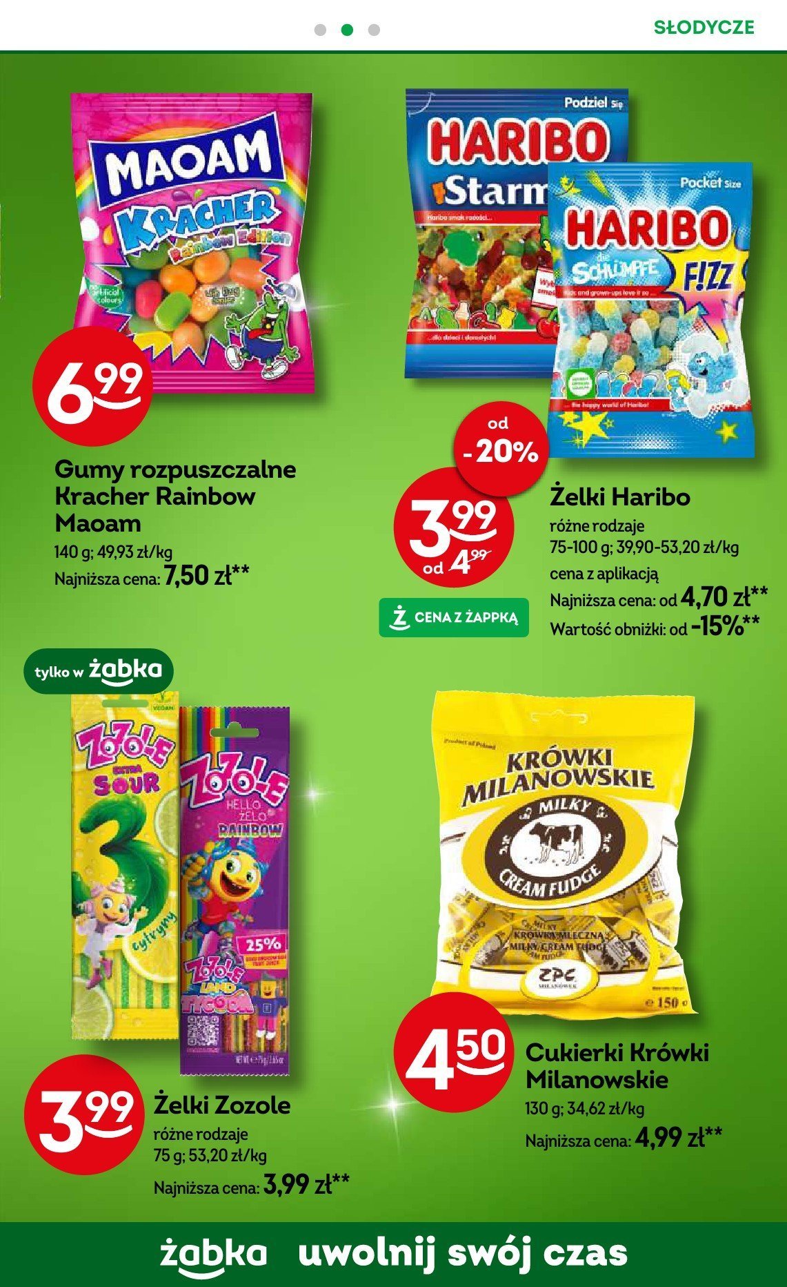 Cukierki Żabka - promocje i gazetki maj 2024 | Blix.pl