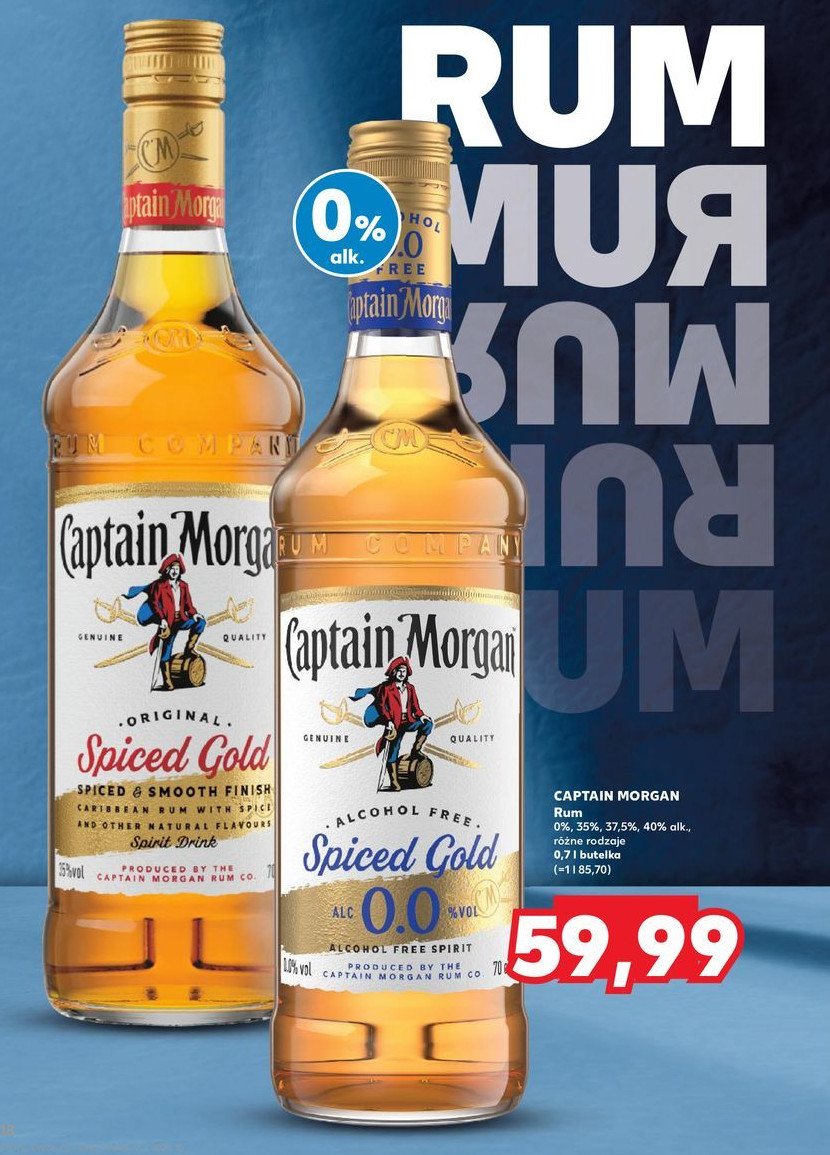 Rum bezalkoholowy Captain morgan spiced gold - cena - promocje - opinie ...