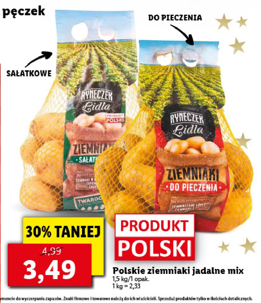 Ziemniaki do pieczenia Ryneczek lidla - cena - promocje - opinie - sklep | Blix.pl