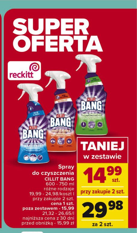 Spray do czyszczenia czystość i dezynfekcja Cillit bang power cleaner ...