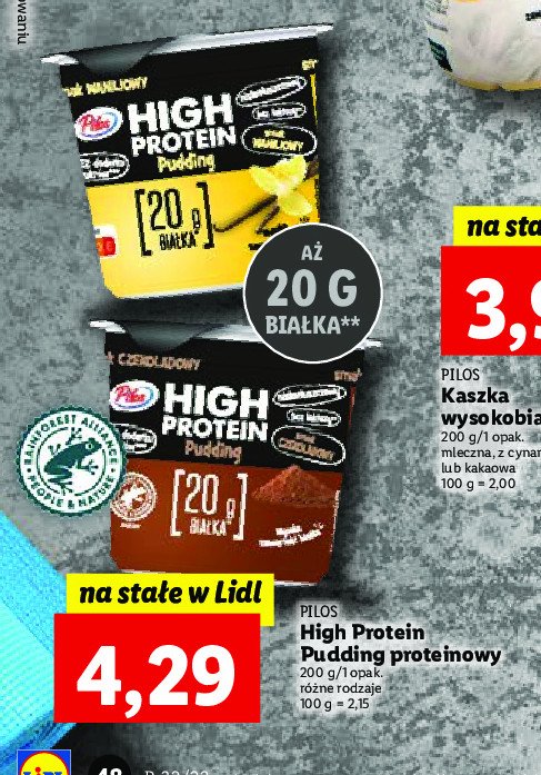 Pudding proteinowy czekoladowy PILOS HIGH PROTEIN - cena - promocje ...