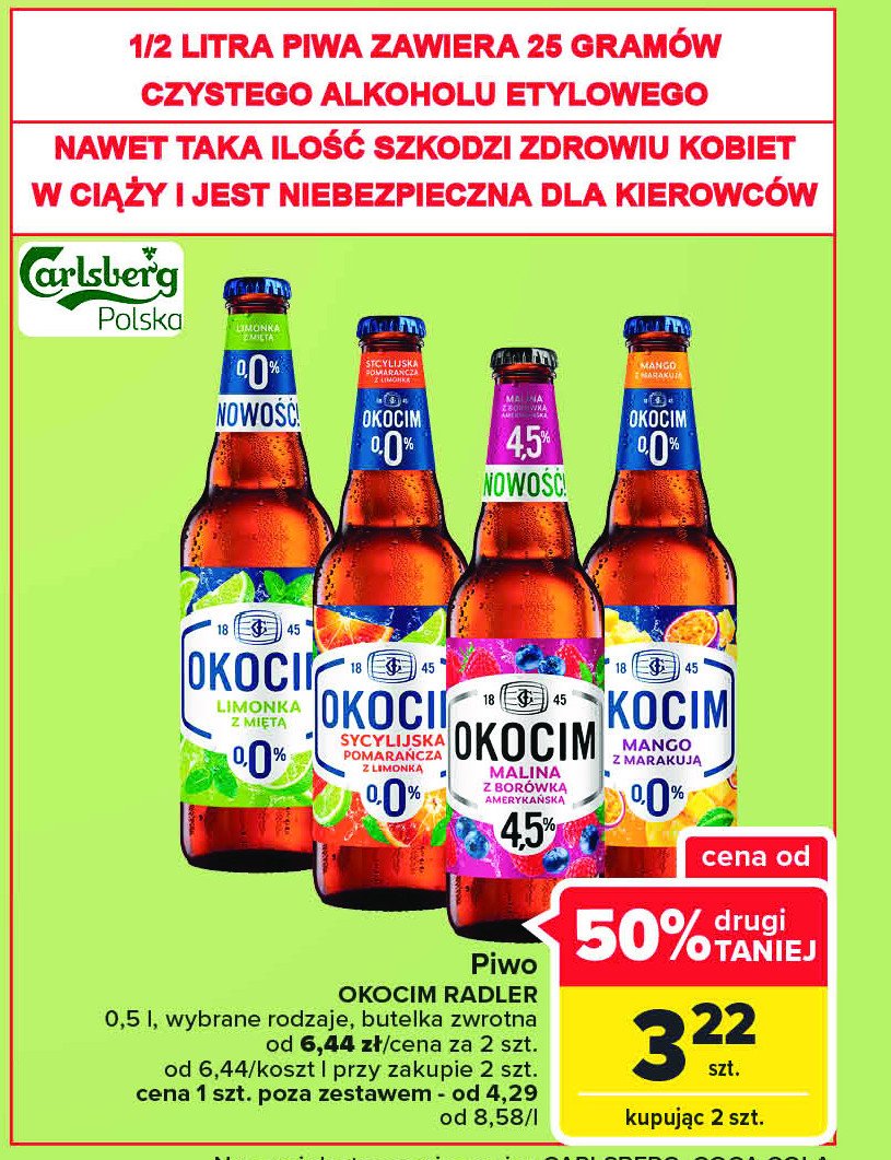 Piwo OKOCIM RADLER MANGO Z MARAKUJĄ 0% - cena - promocje - opinie ...