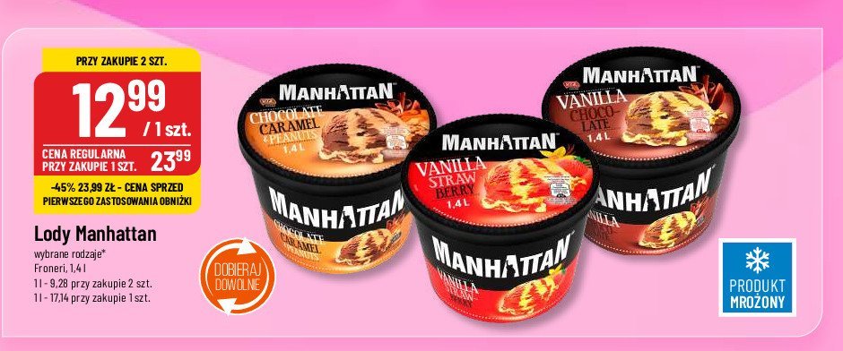 Lody chocolate & caramel with peanuts Manhattan (nestle) - cena ...
