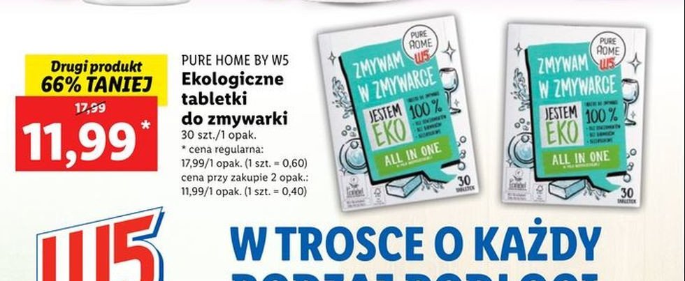 Tabletki do zmywarki eko Pure by home by w5 - cena - promocje - opinie ...
