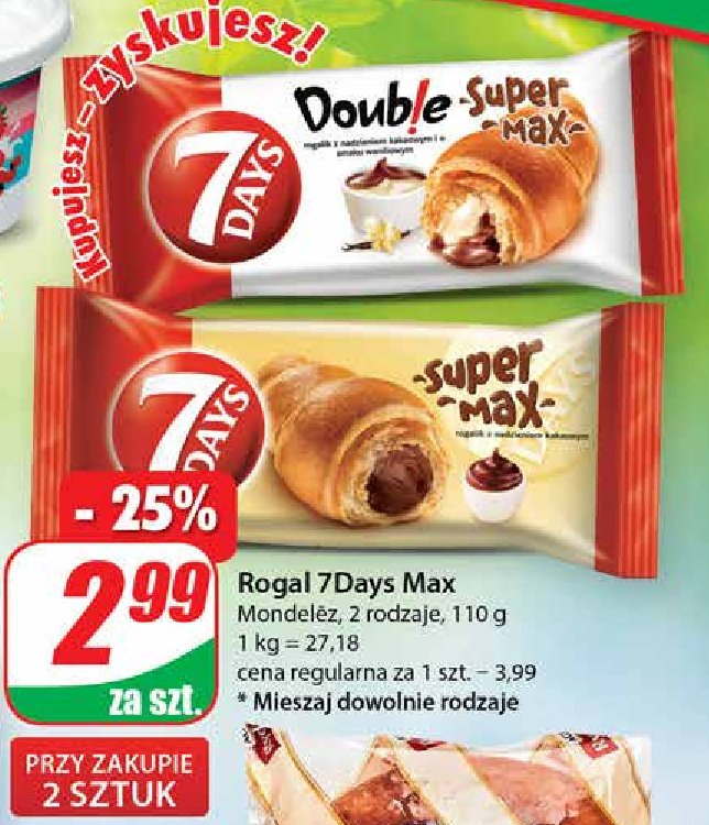 Rogal z nadzieniem kokosowym - kakaowym Auchan - cena - promocje ...