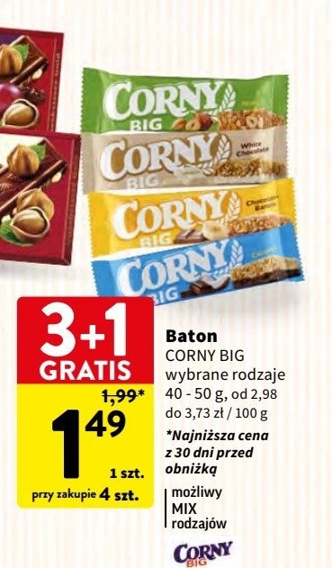 Baton biała czekolada Corny big - cena - promocje - opinie - sklep ...