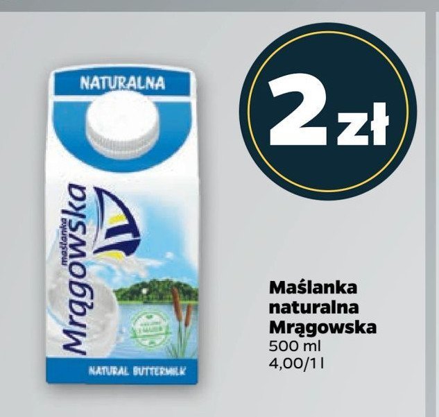 Maslanka naturalna Mrągowska - cena - promocje - opinie - sklep | Blix ...