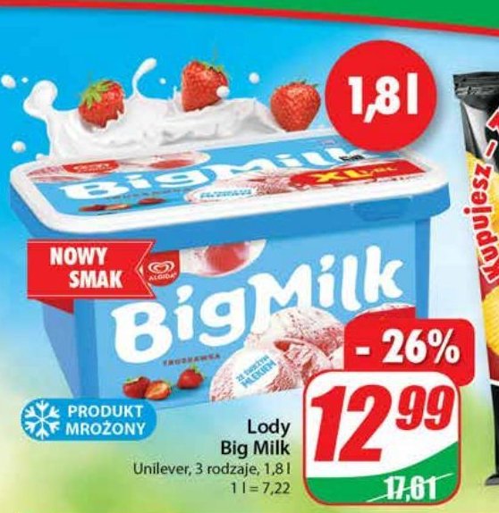 Lody strawberry Algida big milk - cena - promocje - opinie - sklep ...