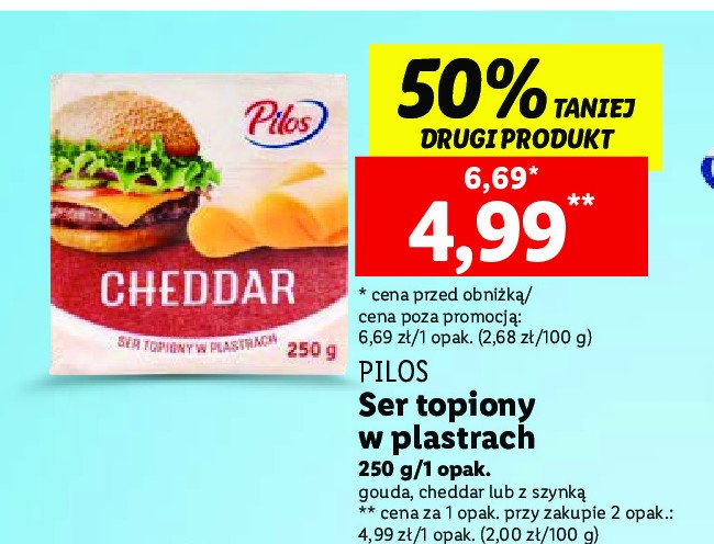 Ser topiony cheddar Pilos - cena - promocje - opinie - sklep | Blix.pl ...