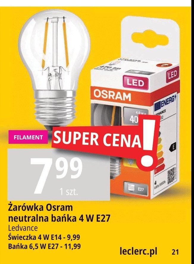 Żarówka led 4w e27 Osram - cena - promocje - opinie - sklep | Blix.pl - Brak ofert