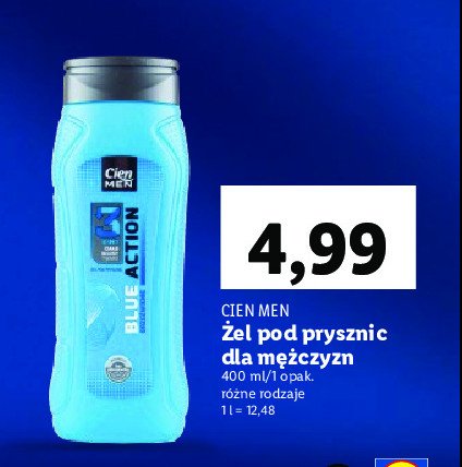 Żel pod prysznic blue action Cien men - cena - promocje - opinie ...