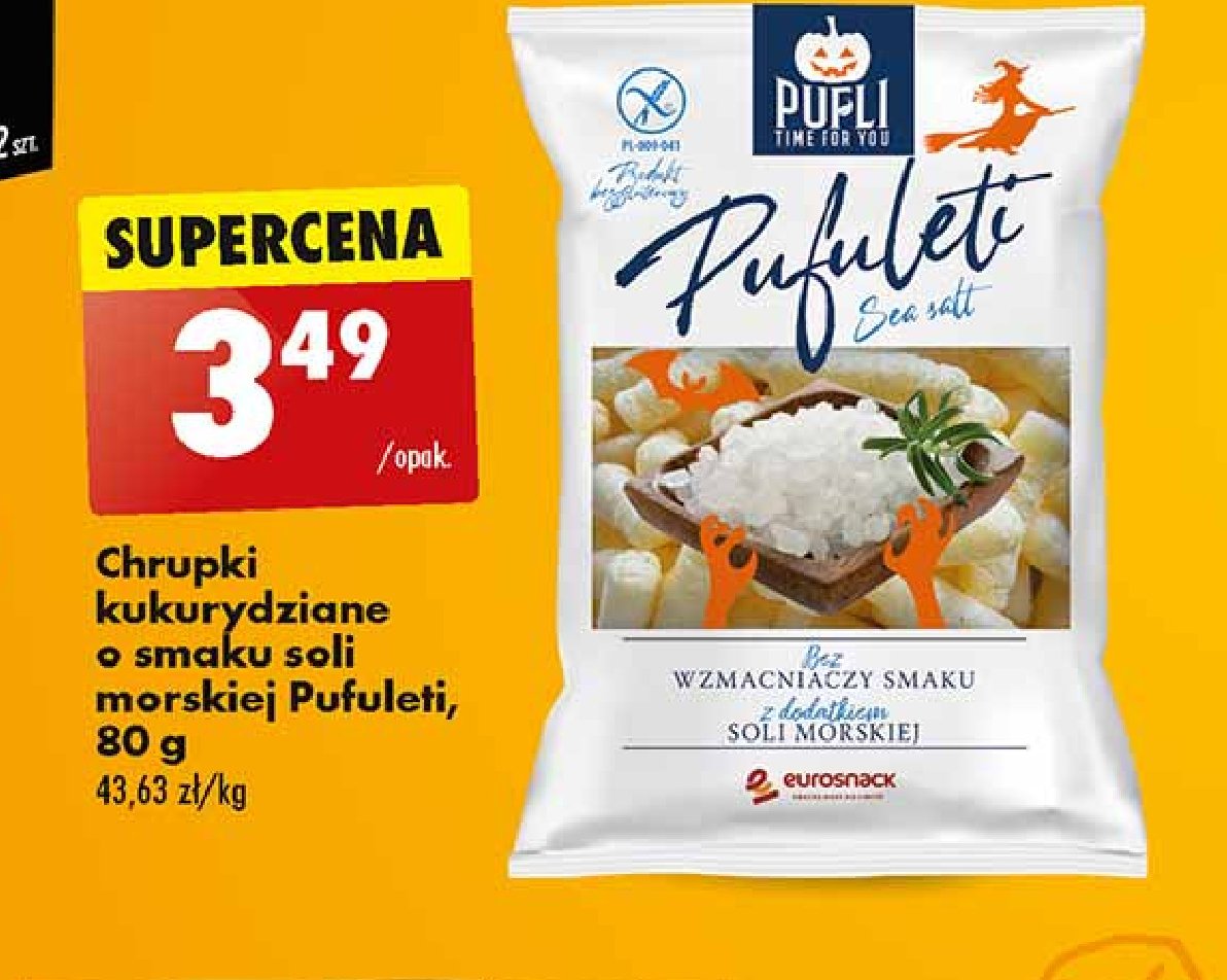 Chrupki z solą morską Pufli - cena - promocje - opinie - sklep | Blix ...