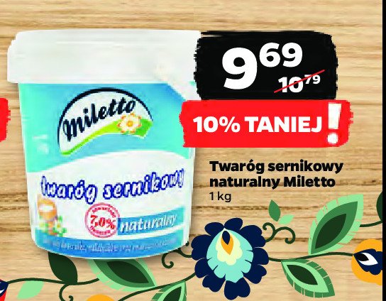 Twaróg sernikowy naturalny Miletto - cena - promocje - opinie - sklep ...