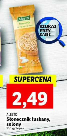 Słonecznik łuskany prażony solony Alesto - cena - promocje - opinie - sklep | Blix.pl - Brak ofert