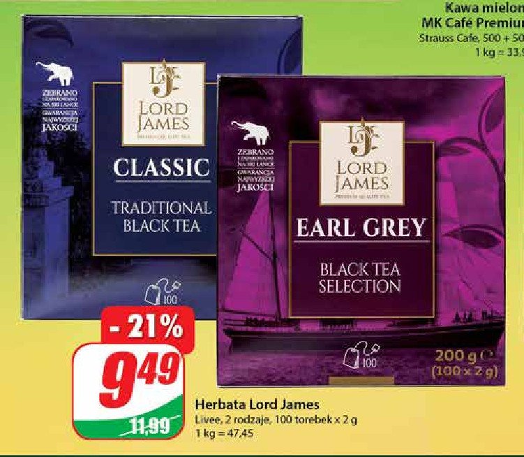 Herbata earl gray Lord james - cena - promocje - opinie - sklep | Blix ...