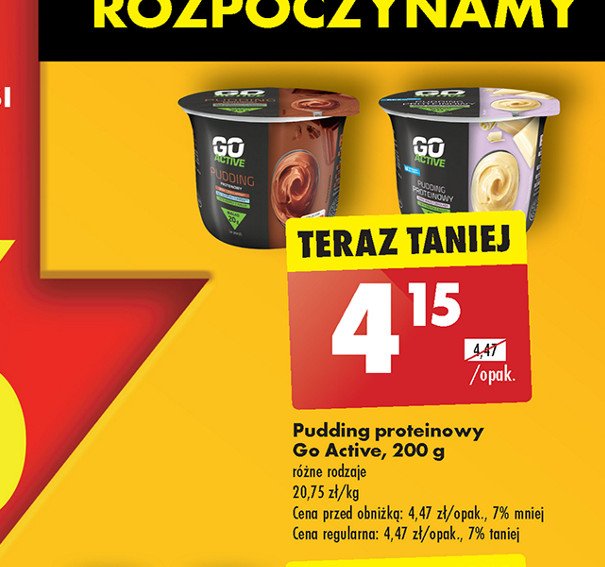 Pudding proteinowy czekoladowy Go active - cena - promocje - opinie ...