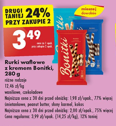 Rurki z kremem czekoladowym Bonitki - cena - promocje - opinie - sklep ...