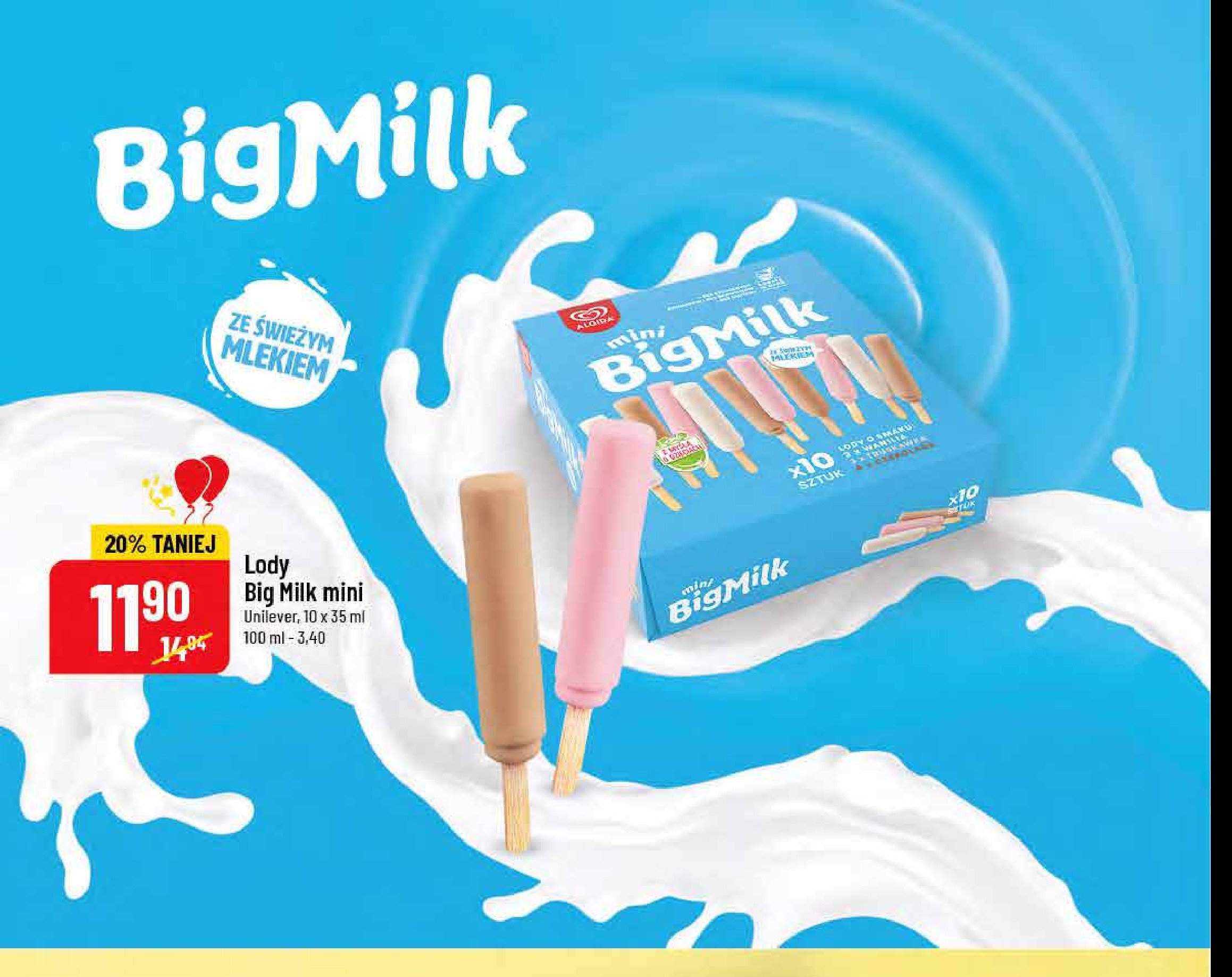 Lody mini Algida big milk - cena - promocje - opinie - sklep | Blix.pl ...