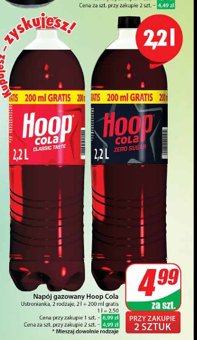Napoj HOOP COLA ZERO - cena - promocje - opinie - sklep | Blix.pl ...