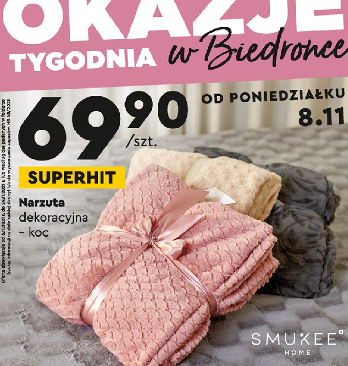 Narzuta dekoracyjna Smukee home - cena - promocje - opinie - sklep ...