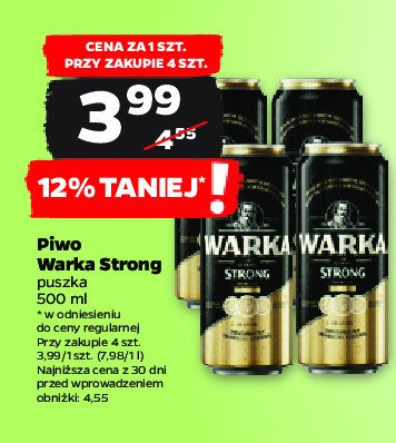 Piwo Warka Strong - cena - promocja - gdzie kupić?