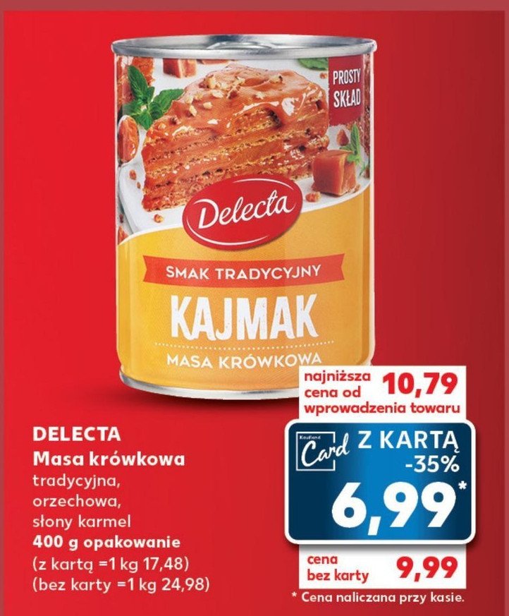 Masa krówkowa kajmak orzechowa Delecta - cena - promocje - opinie ...