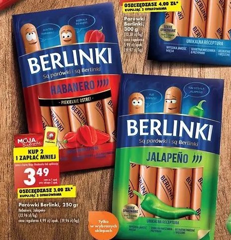 Parówki habanero Morliny berlinki - cena - promocje - opinie - sklep ...
