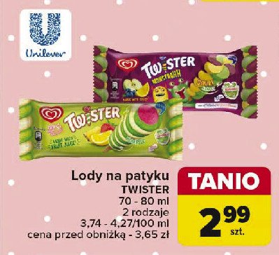 Lód green Algida twister - cena - promocje - opinie - sklep | Blix.pl ...