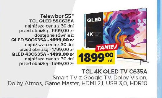 Telewizor 43" led 43p635a Tcl - cena - promocje - opinie - sklep | Blix.pl - Brak ofert
