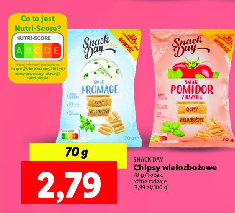 Chipsy wielozbożowe fromage Snack day - cena - promocje - opinie ...