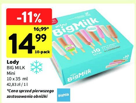 Lody mini Algida big milk - cena - promocje - opinie - sklep | Blix.pl