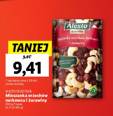 Mieszanka żurawiny i orzechów nerkowca Alesto - cena - promocje - opinie - sklep | Blix.pl ...