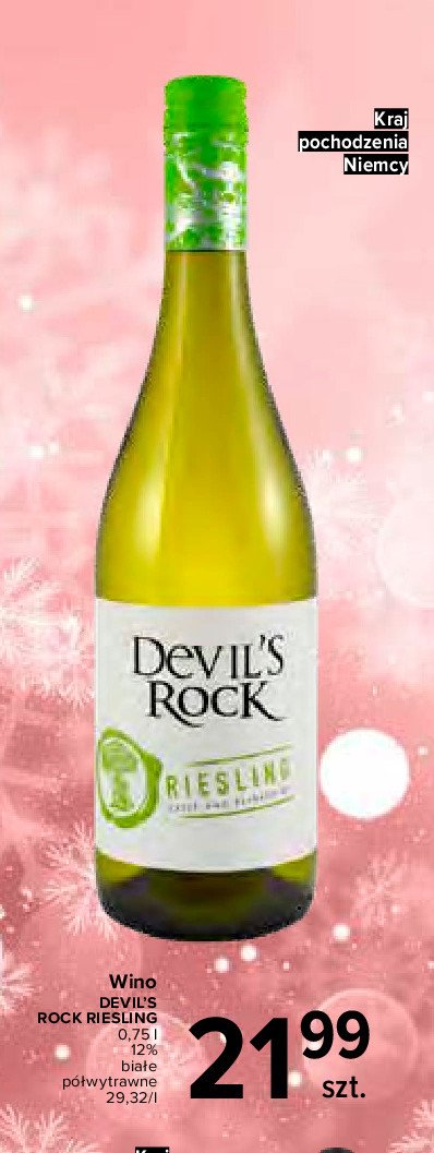 Wino Devil's rock riesling - cena - promocje - opinie - sklep | Blix.pl ...