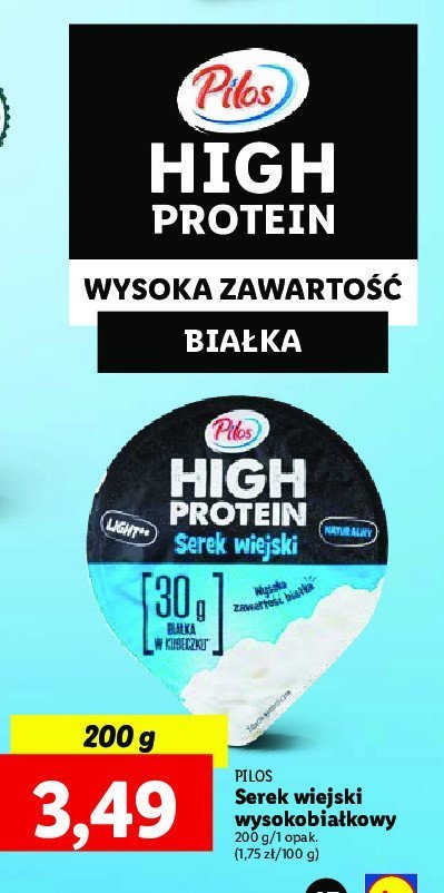 Serek wiejski PILOS HIGH PROTEIN - cena - promocje - opinie - sklep ...