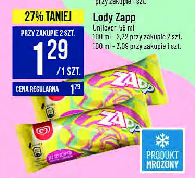 Lód fruit Algida zapp - cena - promocje - opinie - sklep | Blix.pl