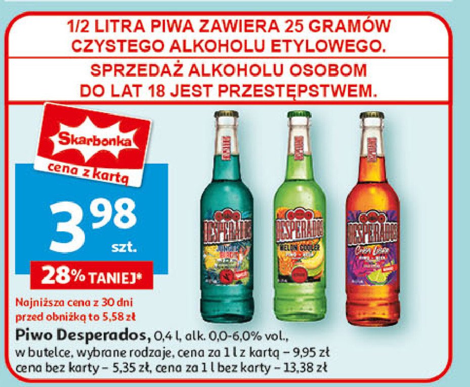 Piwo Desperados melon cooler - cena - promocje - opinie - sklep | Blix.pl