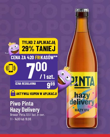 Piwo Pinta hazy delivery - cena - promocje - opinie - sklep | Blix.pl ...