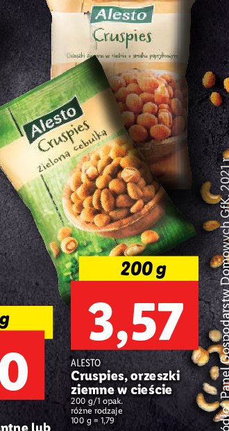 Orzeszki ziemne w cieście paprykowym Alesto - cena - promocje - opinie - sklep | Blix.pl