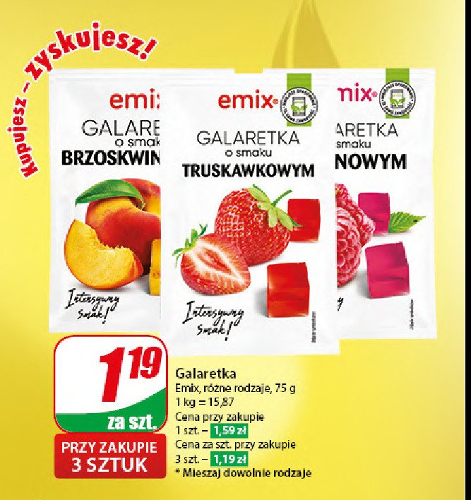 Galaretka malinowa Emix - cena - promocje - opinie - sklep | Blix.pl ...