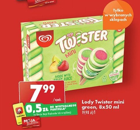 Lód mini green + blackcurrant Algida twister - cena - promocje - opinie ...